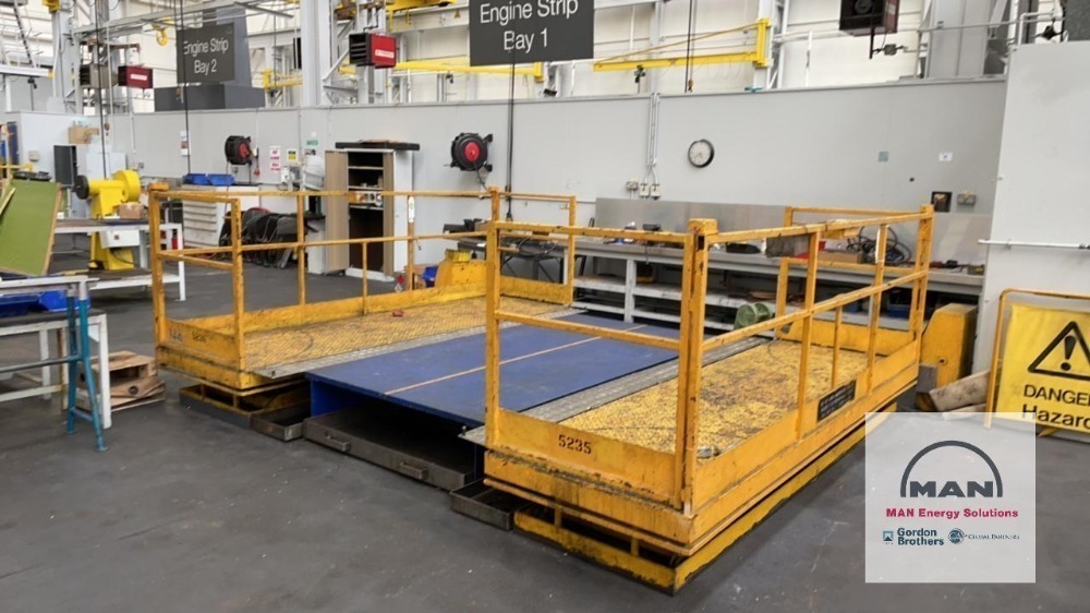 2 x Platt 1000kg access platform with engine bay platform