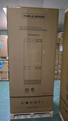 Hallman 36 Built-in, 19.8 Cu. Ft. Single Top Door Refrigerator with ...